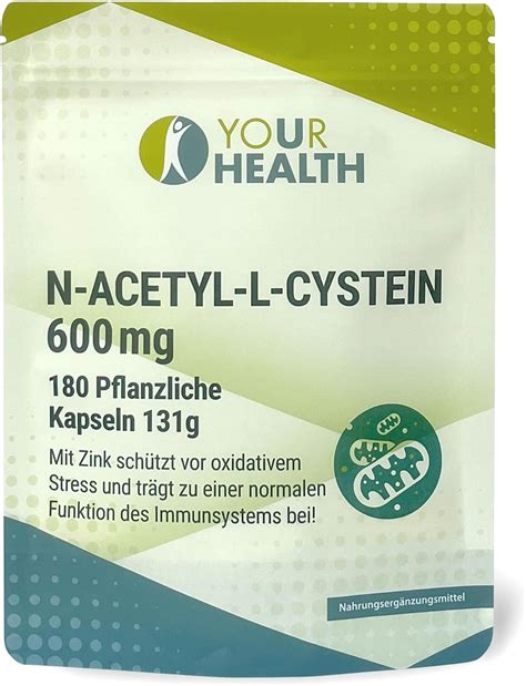N ACETYL L CYSTEIN 600 Mg In Pflanzlichen Kapseln Mit Zink Amazon