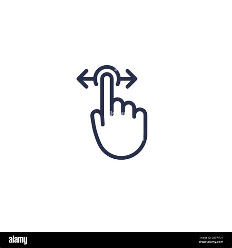 Swipe Hand Finger Vector Icon Drag Swipe Touch Arrow Tap Action Mobile