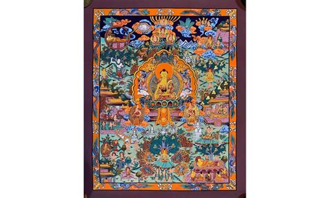 Life Of Buddha Thangka Painting Original Buddha S Life Story Painting