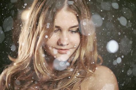 Premium Photo Winter Portrait Of A Sexy Adult Girl Seasonal Cold