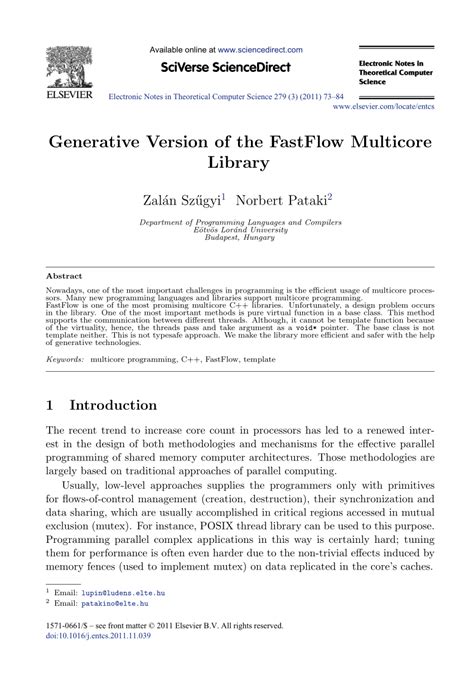 pdf generative version of the fastflow multicore library