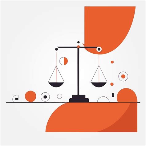 Escalas de justicia ilustración vectorial abstracta Vector Premium