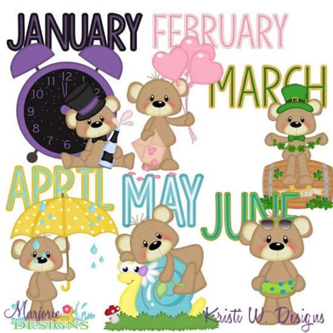 January Clipart For Calendars