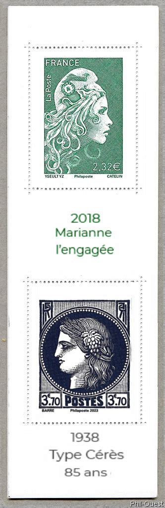 Phil Ouest Timbre De Carnet Marianne C R S
