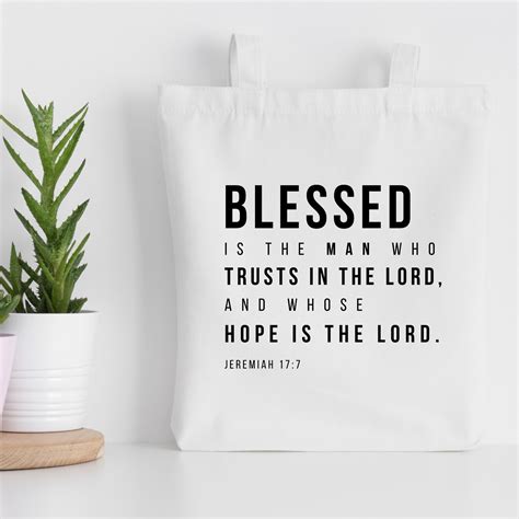 Blessed Is The Man Who Trusts In The Lord Jeremiah Png Etsy