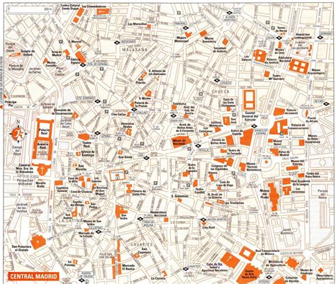 Madrid Centro Kort Turist Kort Over Madrid Centrum Spanien