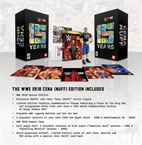 BREAKING NEWS WWE 2K18 Cena Nuff Collector S Edition Revealed With