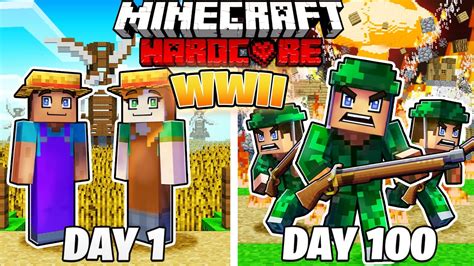 I Survived Days In War In Hardcore Minecraft Youtube