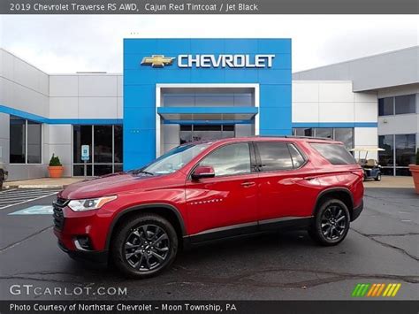 Cajun Red Tintcoat Chevrolet Traverse Rs Awd Jet Black