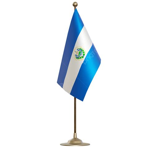 Bandera Salvadoreña Con Asta PNG dibujos Poste De La Bandera De El