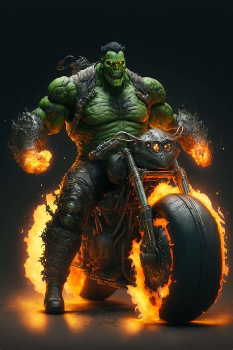 Pin By Midjourneyhero On Superheroes As Ghost Rider Marvel Art Hulk