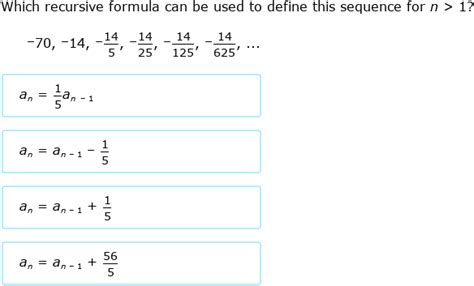 ixl write a formula for a recursive sequence algebra 2 practice