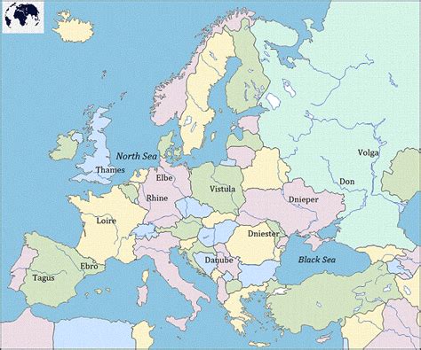 World Map Europe Countries Europe Russia Map World Geography