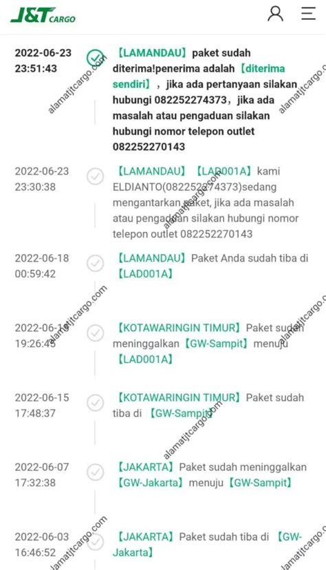 Cek Resi Lacak Paket J T Cargo