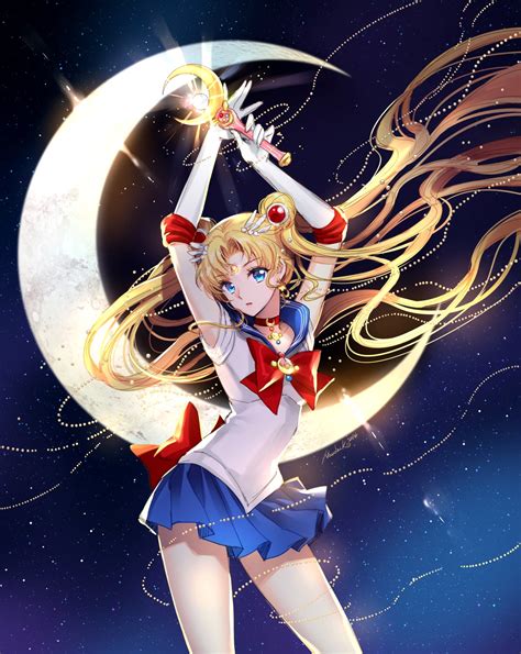 Blue Eyes Blonde Tsukino Usagi Anime Girls Artwork MadYY Anime