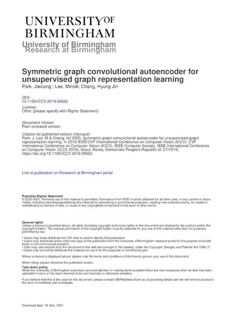 pdf university of birmingham symmetric graph convolutional … · symmetric graph convolutional