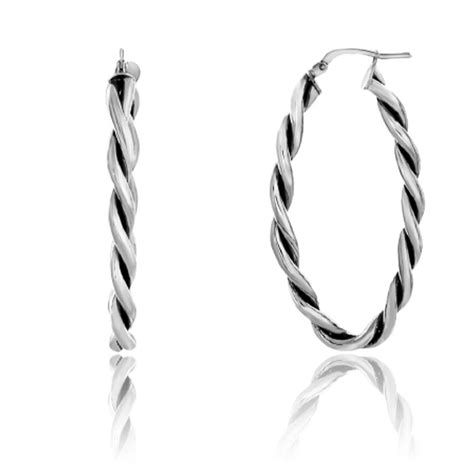 Boucles D Oreilles Cr Oles Torsad Es Argent Guiot De Bourg Ocarat