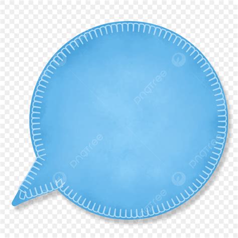 Cartoon Speech Bubble Clipart Transparent Background Blue Circle