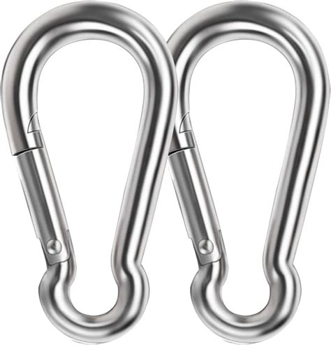 Large Carabiner Clips Heavy Duty 3 5 5inch Stainless Steel Spring Snap