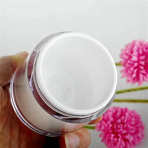 1pc 15 30 50g Airless Pump Jar Empty Acrylic Cream Bottle Refillable