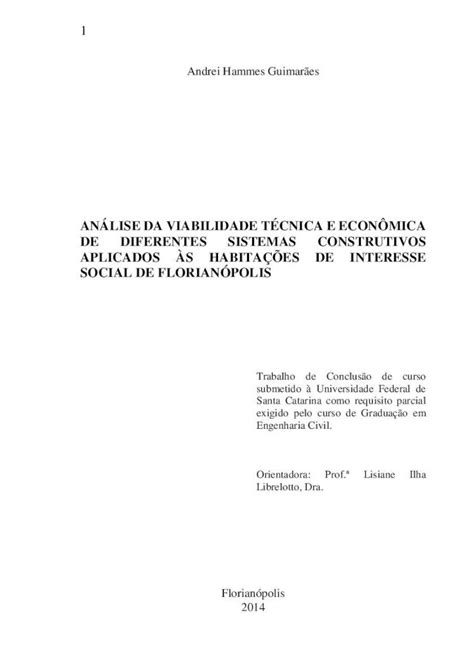 PDF ANÁLISE DA VIABILIDADE TÉCNICA E ECONÔMICA DE DE DIFERENTES
