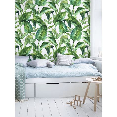 Tapeta flizelina Zielone liście bananowca 416x254 Coloray Coloray