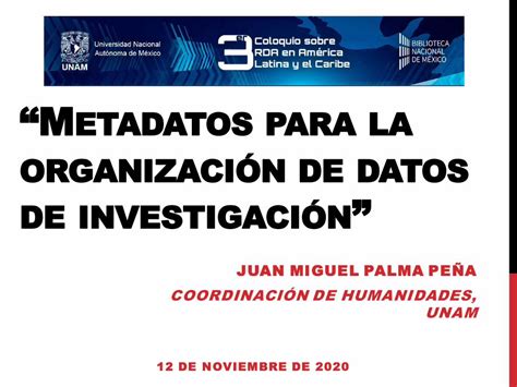 PDF METADATOS PARA LA ORGANIZACIÓN DE DATOS DE INVESTIGACIÓN