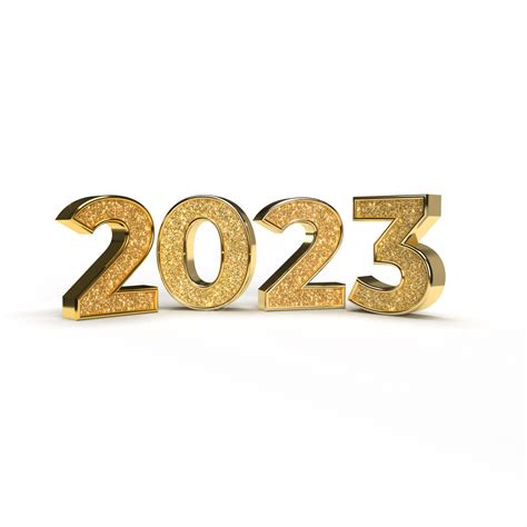 2023 New Year Golden 3d 2023 2023 New Year Golden 2023 Png Free