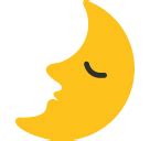 Premier Quartier De Lune Avec Visage Emoji On Google Noto Color Emoji