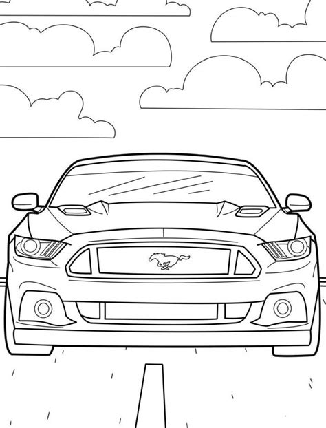 Coloriage Ford Mustang Auto De Sport Dessin Gratuit Imprimer