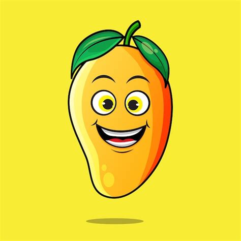 Icono De Dibujos Animados Lindo Mango Vector Premium