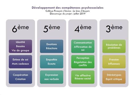 Les Comp Tences Psychosociales Ensemble Scolaire Sainte Em Rance
