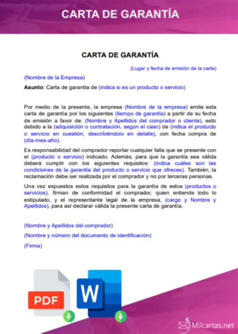 Todo lo que debes saber sobre la carta de garantía de trabajo
