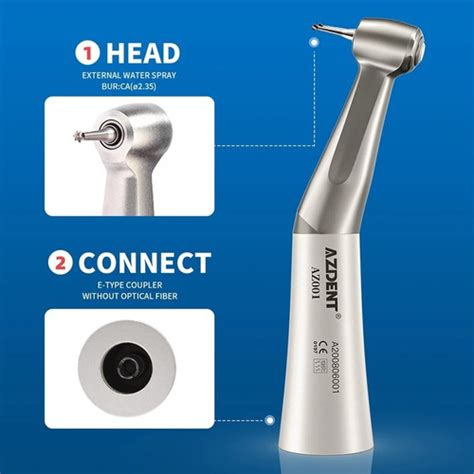 Kit Acadêmico Contra Ângulo Micro Motor Peça Reta Prata 2fur