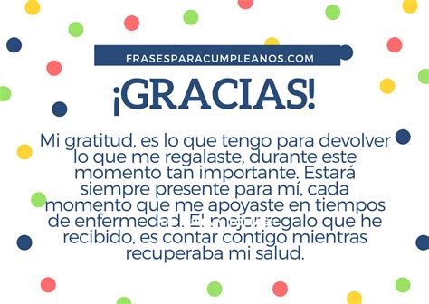 Palabras De Agradecimiento Por Apoyo En Enfermedad Frases Cumple