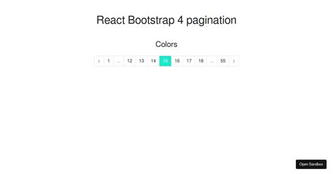 React Bootstrap 4 Pagination Examples CodeSandbox