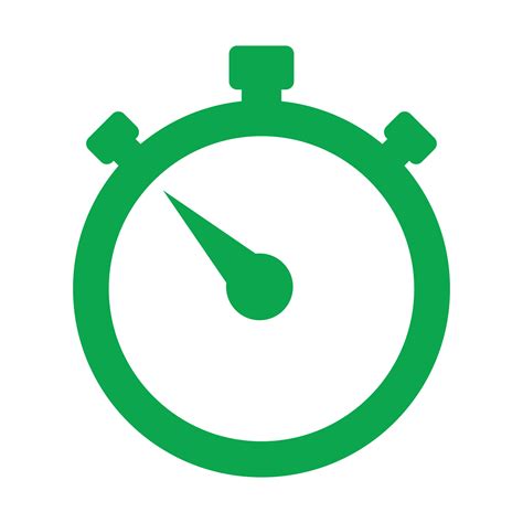 Eps Green Vector Stopwatch Timer Icon In Simple Flat Trendy Modern