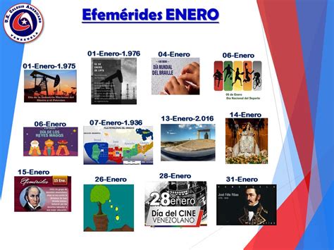 EFEMÉRIDES ENERO Unidad Educativa Colegio Americano