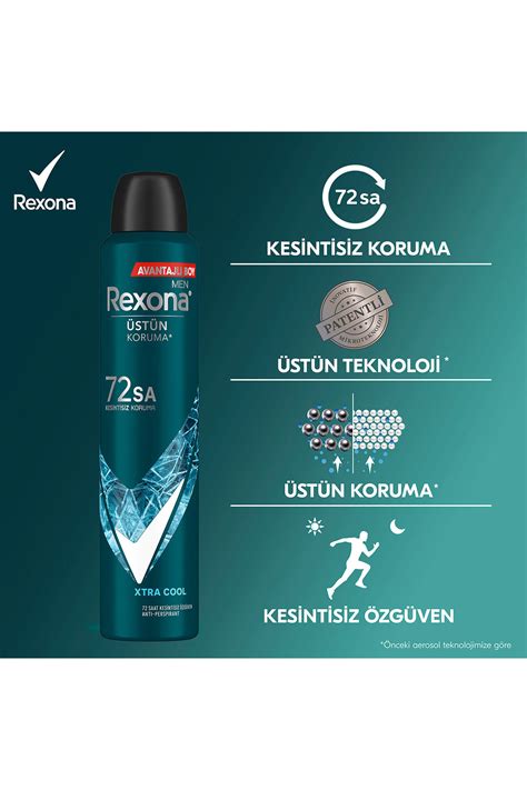 Rexona Men Erkek Sprey Deodorant Xtra Cool 72 Saat Kesintisiz Üstün