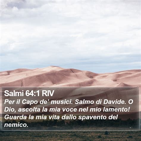 Salmi Riv Per Il Capo De Musici Salmo Di Davide O Dio