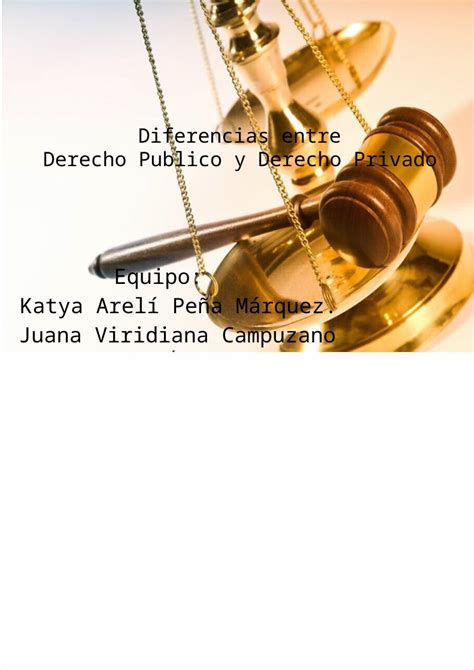 PPTX Diferencias Entre Derecho Publico Y Derecho Privado Pptx