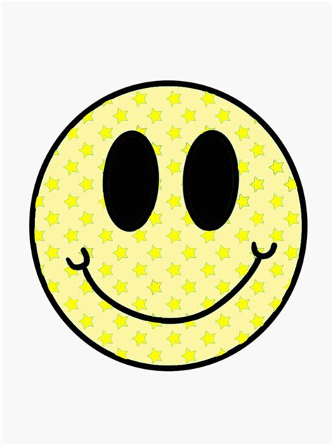 Yellow Smiley Face Sticker For Sale By Artxlizzie Redbubble