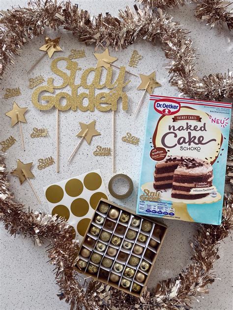 Kleine Torte Gro Gedacht Ein Goldener Dr Oetker Naked Cake Schoko