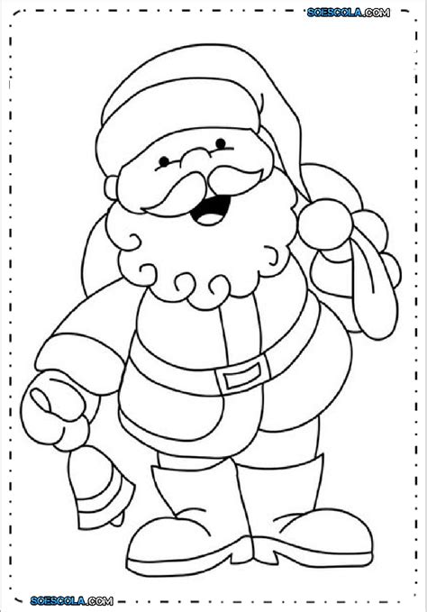Desenhos do Papai Noel para colorir e imprimir SÓ ESCOLA