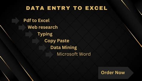 Do Data Entry Typing Work Job Copy Paste Excel Data Entry And Pdf To