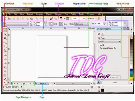 Mengenal Bagian Lembar Kerja Corel Draw
