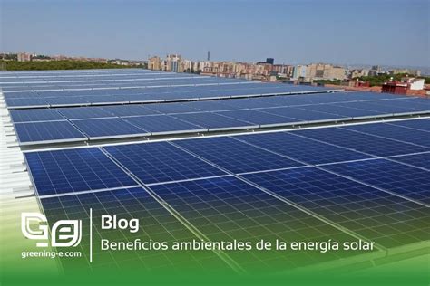 Beneficios ambientales de la energía solar