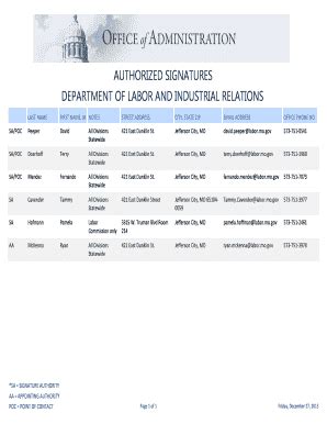 Fillable Online It Careers Mo Labor Industrial Relations About OA