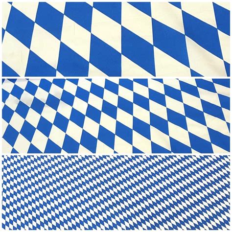 Baumwoll Stoff Bayernraute weiß blau Bayern Bierzelt OKTOBERFEST