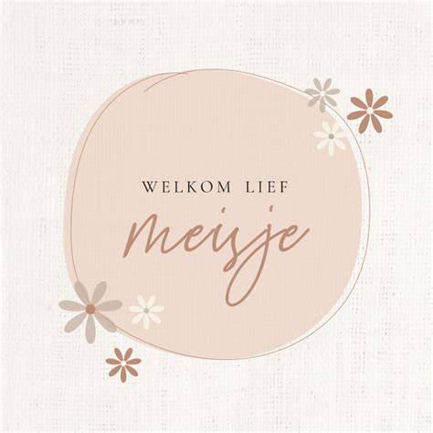 Felicitatiekaartje Welkom Lief Meisje Kaartje2go